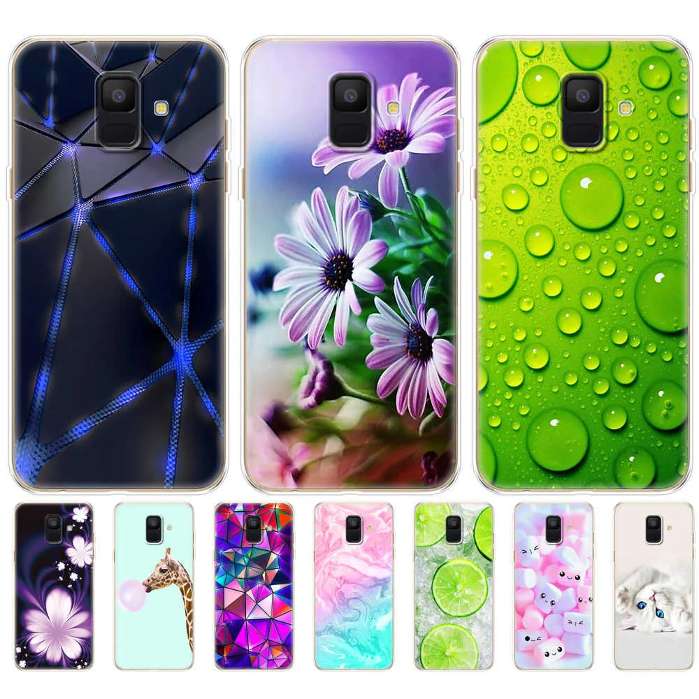 Samsung Galaxy A6 2018 Case, Slim Shockproof Soft Flexible TPU Silicone Protective Phone Cover ...