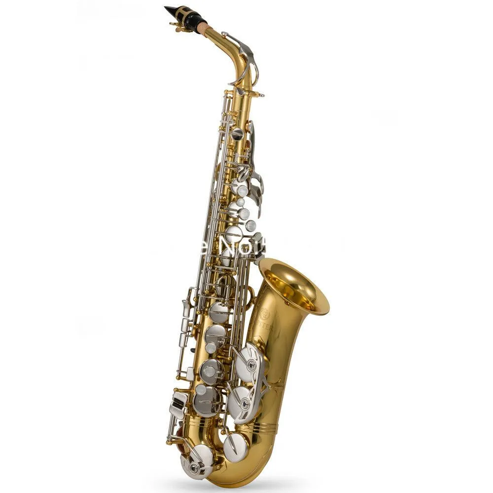 Professional Eb Alto Saxophone - Brass Body, Silver Keys, E Flat Tune ...