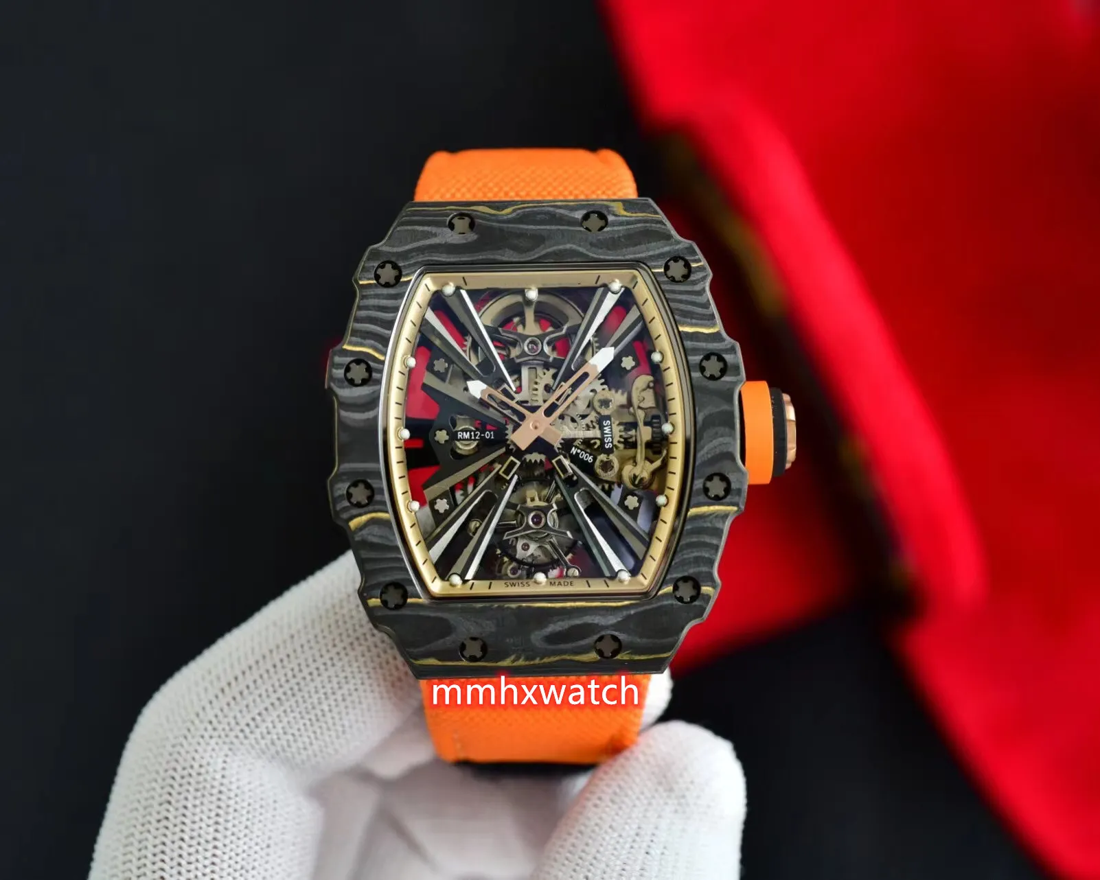 Sport Tourbillon RM12 01 Sport Watch With Manual Crystal Chain Movement ...