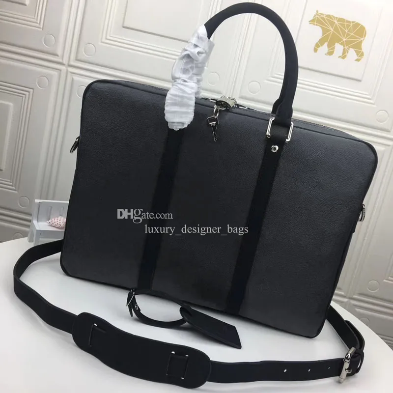 PORTE DOCUMENTS VOYAGE Small Leather Briefcases For Men Business Laptop ...