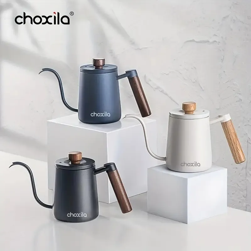 304 Stainless Steel Pour Over Coffee Thermos Kettle With Scale Ruler ...