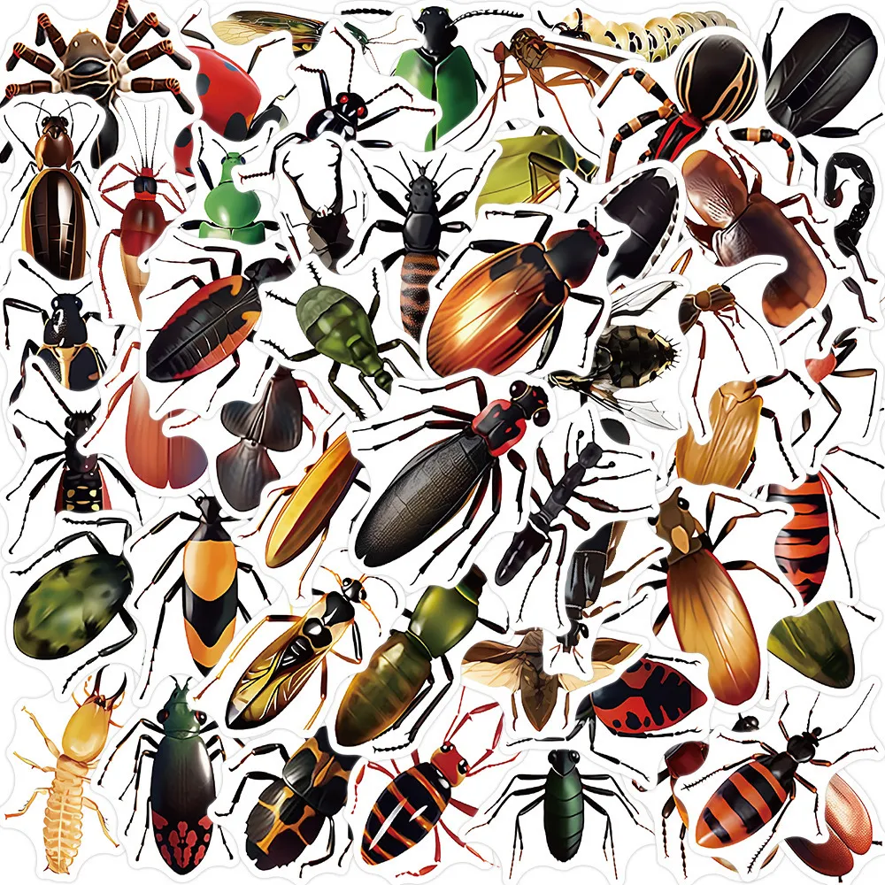 Wholesale Bundle Of 50 Funny Insect Animal Stickers Spider, Ladybug ...
