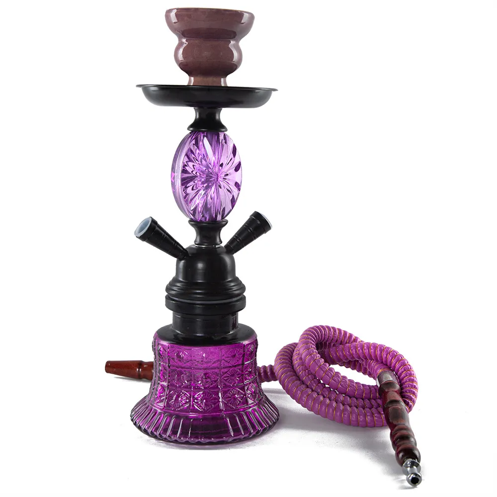 Bulk Order Purple Trumpet Hookah Set With Glass Shisha Beaker And ...