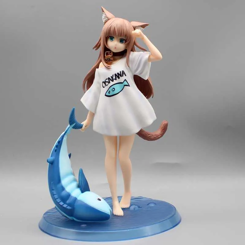 23cm Anime Cat Girl Figure: Cute Kawaii Cat Statue, Manga Style ...