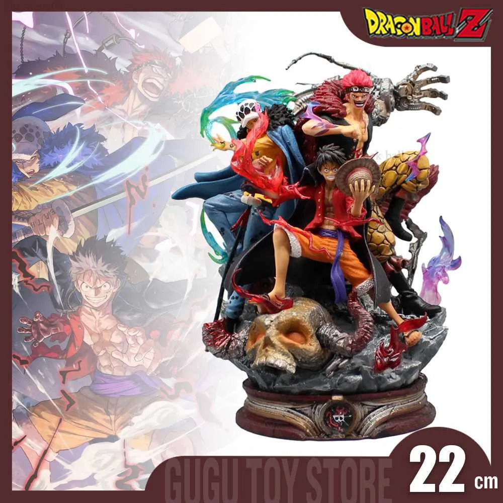 Anime Manga Figurines One Piece Luffy, Kid & Law 3 Captain Action ...