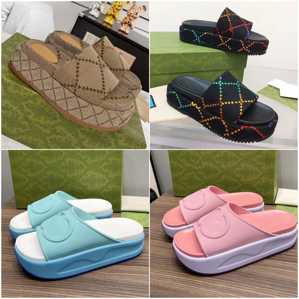 Designer Platform Platform Slide Sandals For Women And Men Classic ...