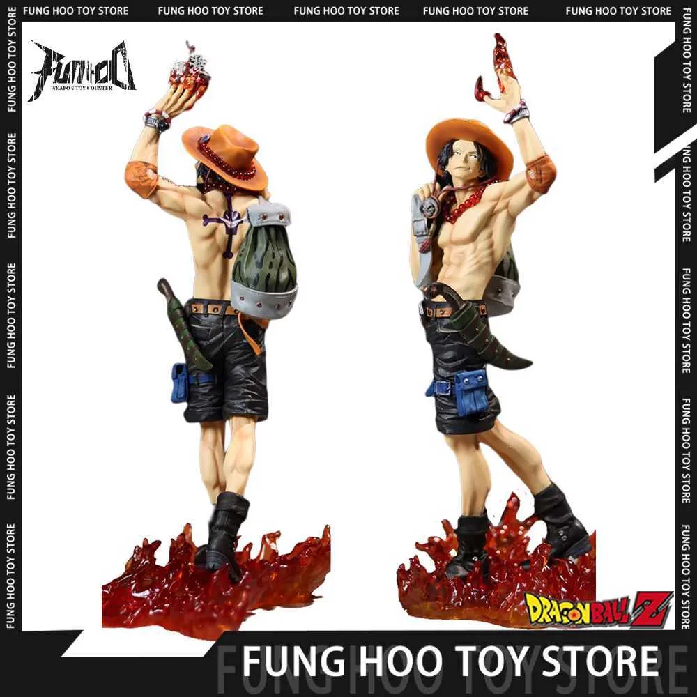 One Piece Portgas D Ace Figure 34cm Anime Figurine, PVC Action Model ...