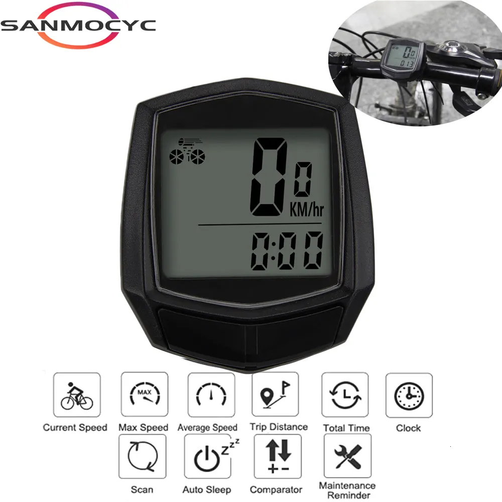 Universal Bike Computer - Wired Bicycle Speedometer, Digital Cycling Odometer, Waterproof w ...