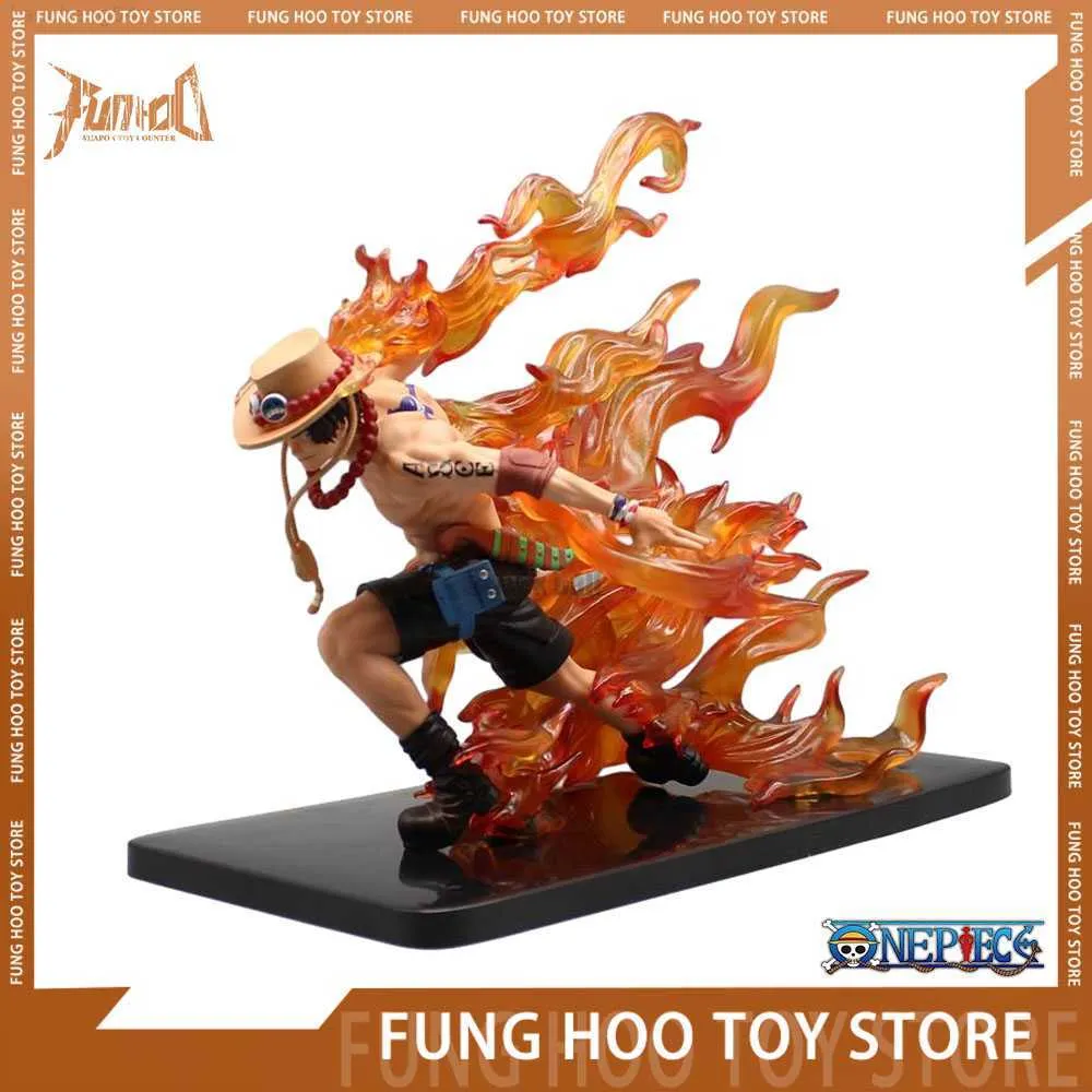 Anime Manga 23cm One Piece Figures Portgas D Ace Anime Figure Fire Fist ...