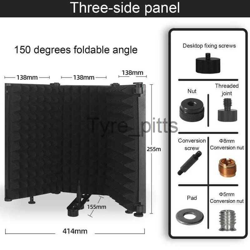 Microphone Shield With Acoustic Foam Panels Studio Sound Isolation ...
