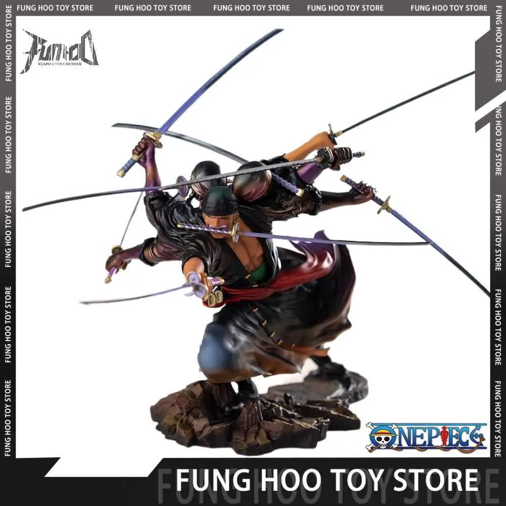 Anime One Piece Roronoa Zoro Action Figure: Wano Country Nine Swords ...
