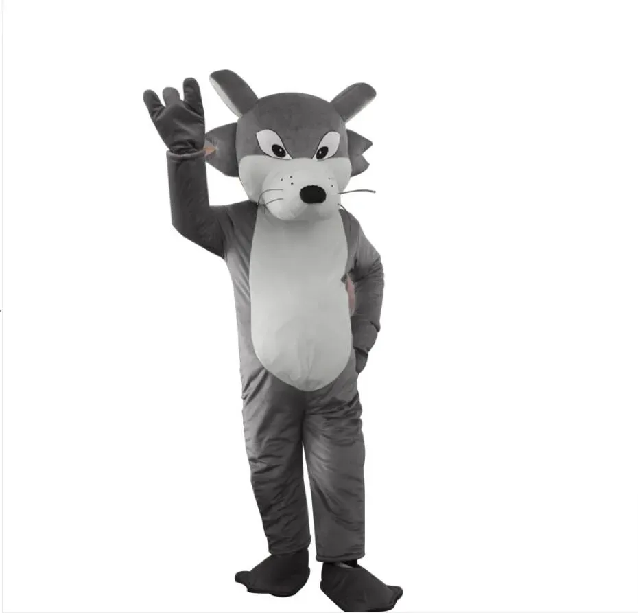 Christmas Wolf Grey Wolf Mascot Costume Unisex Adult Size For ...