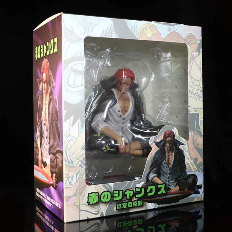 Anime Figurines One Piece Figure: Dynamic Red Haired Leader PVC Statue ...