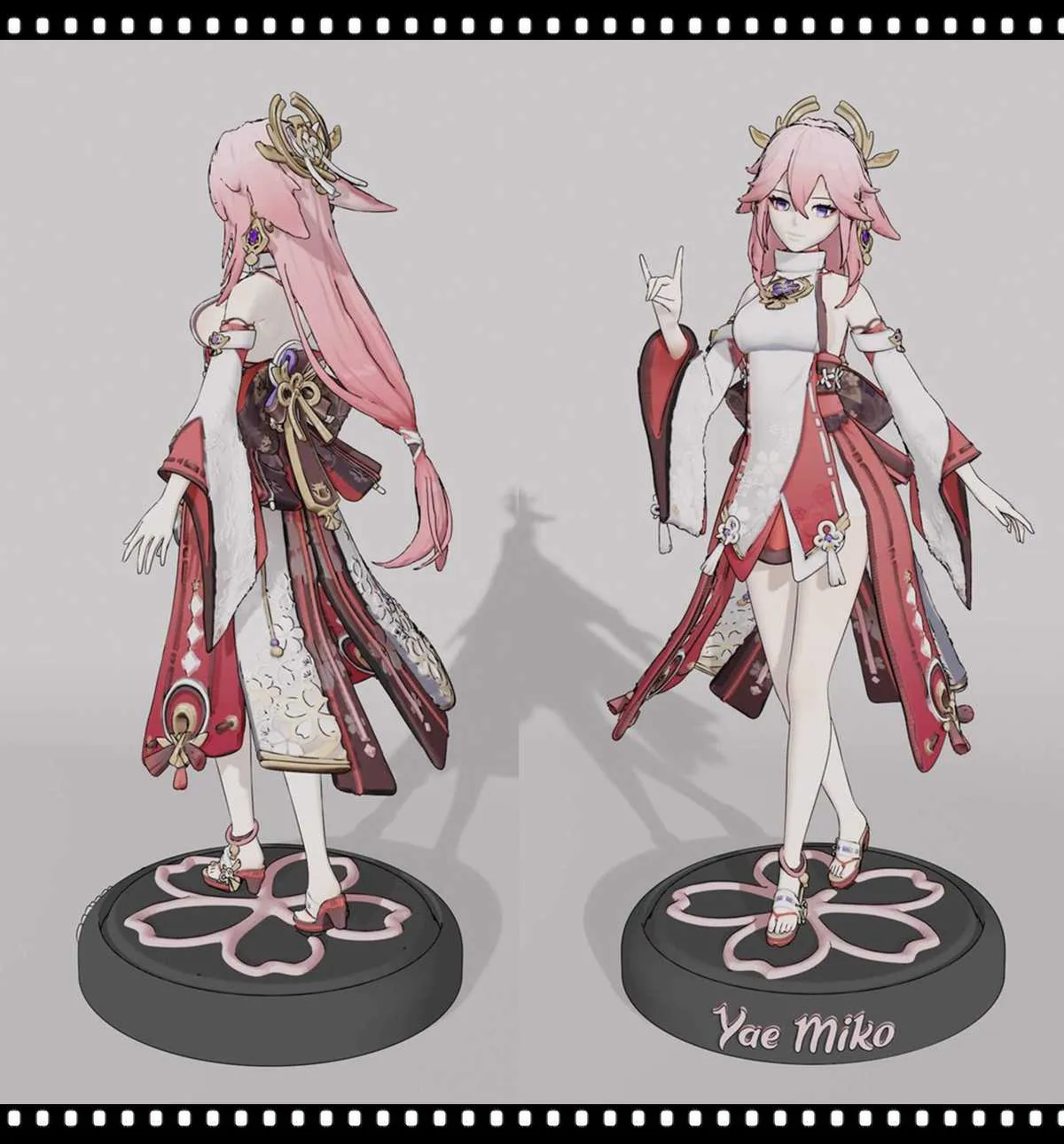 Anime Figurines: Unpainted Yae Miko Fox Resin Model Kit 1/24 75MM & 1/ ...