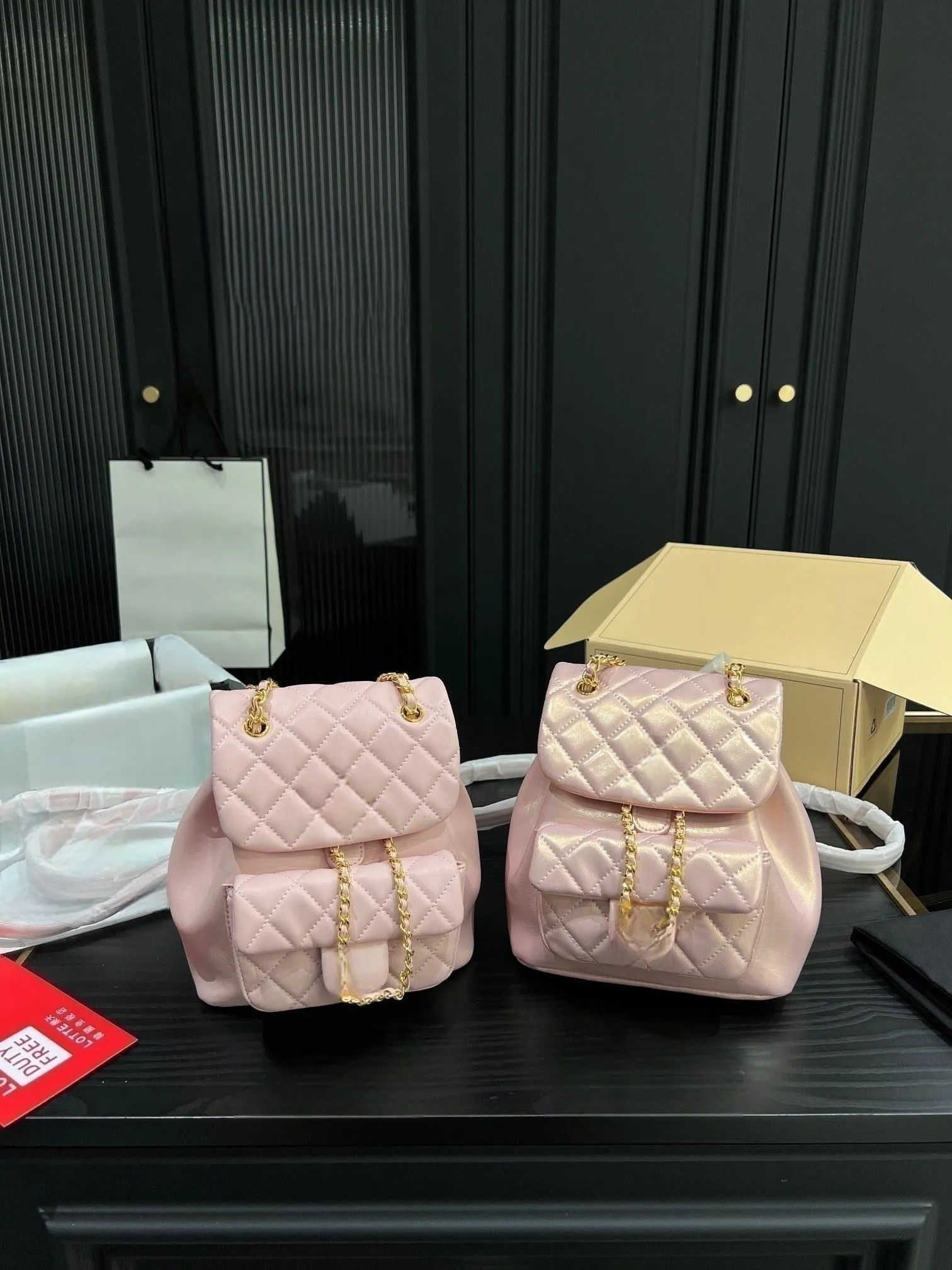 DHgate.com:Womens Genuine Leather Mini Backpack Handbag, Pearl Pink ...