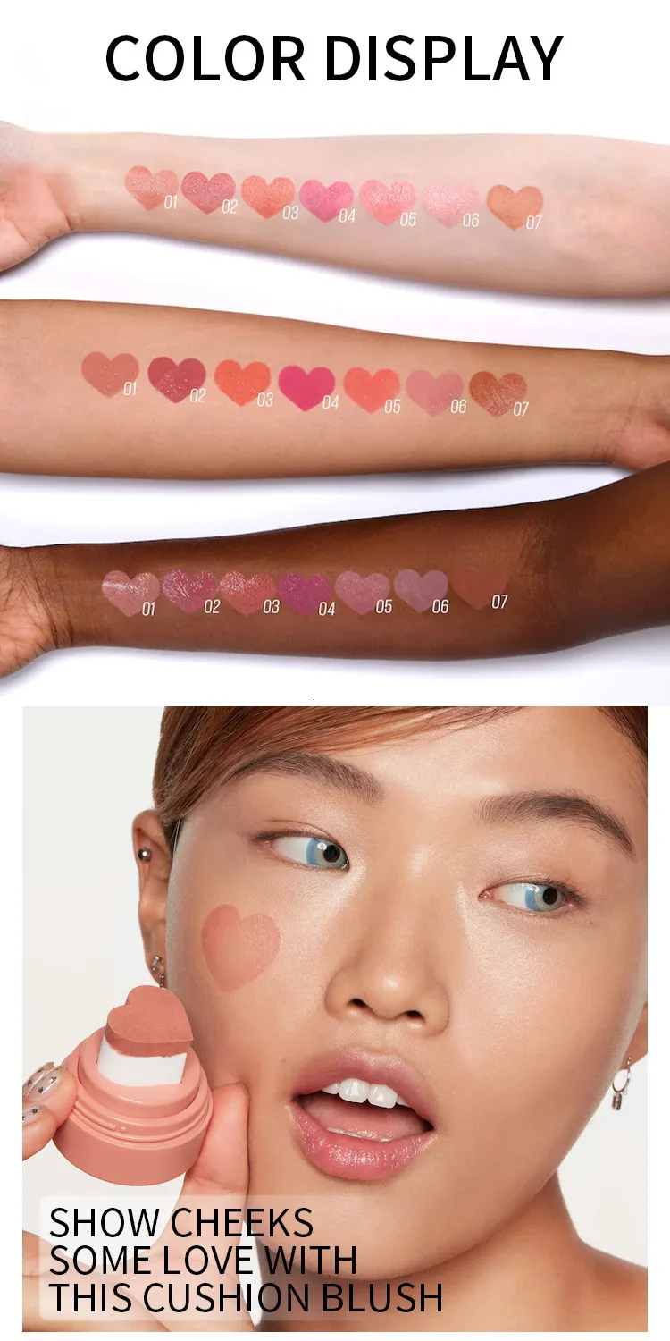 Heart Shaped Nourishing Cheek Blush Stick Essence For Flawless Face ...