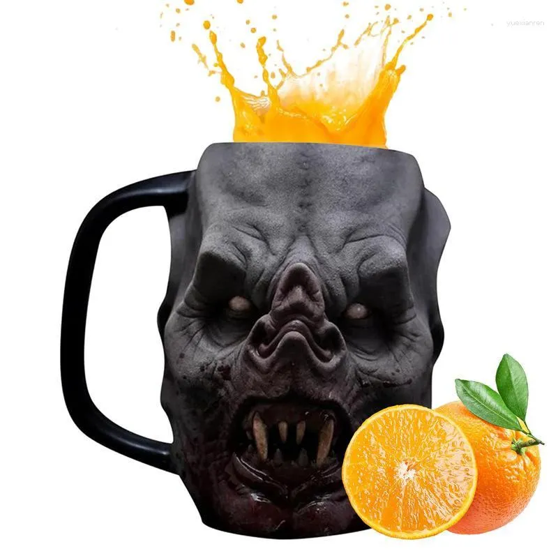 Horror Resin Head Beer Cup, Gothic Zombie Mug For Halloween Party From ...