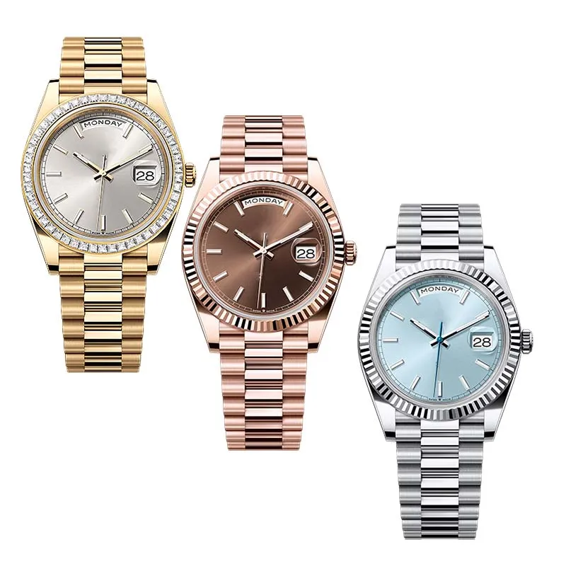 RLX 40mm Mens Automatic Mechanical Watch With Day Date Function ...