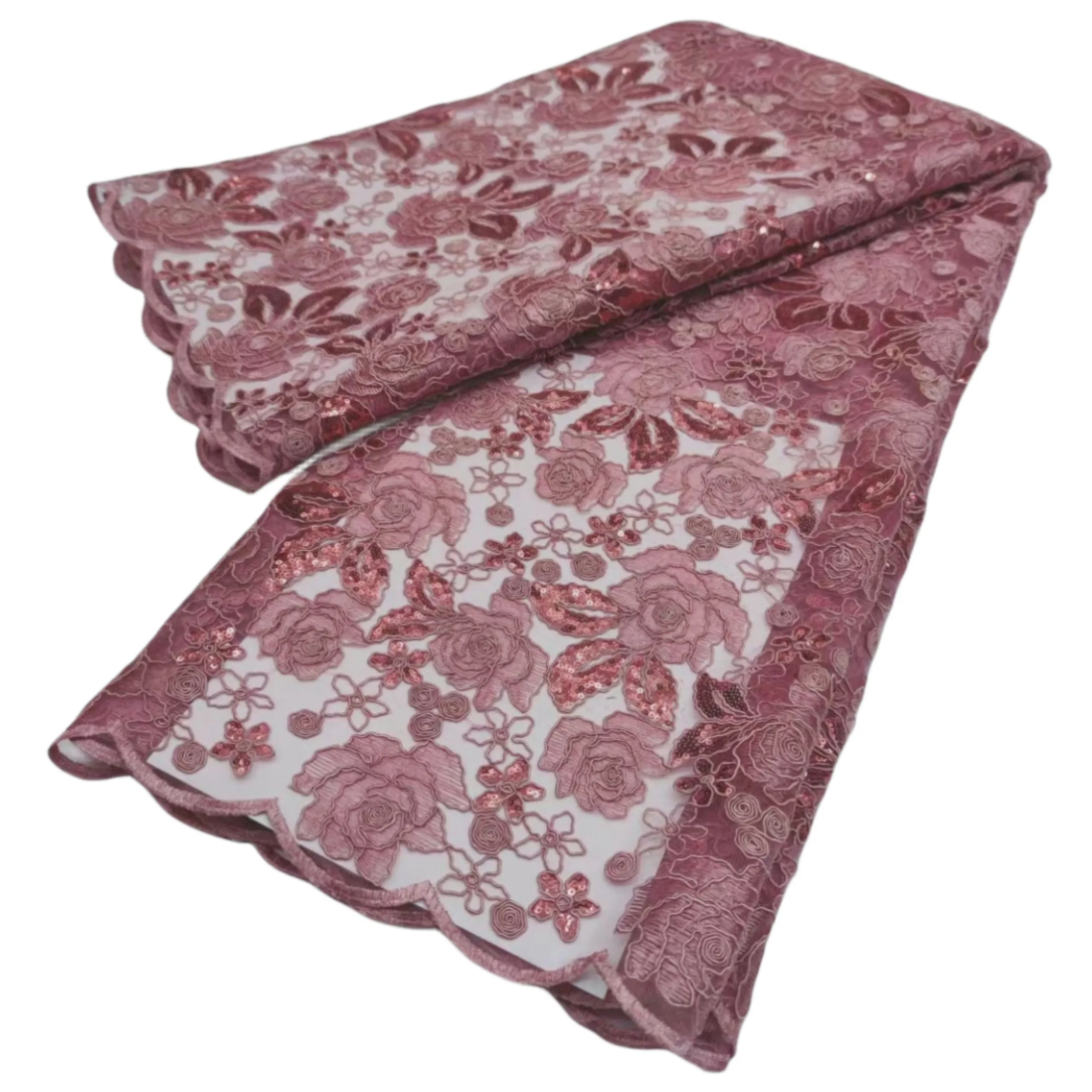 DHgate.com:Exquisite French Spangle Embroidery Lace Fabric, 5 Yards ...