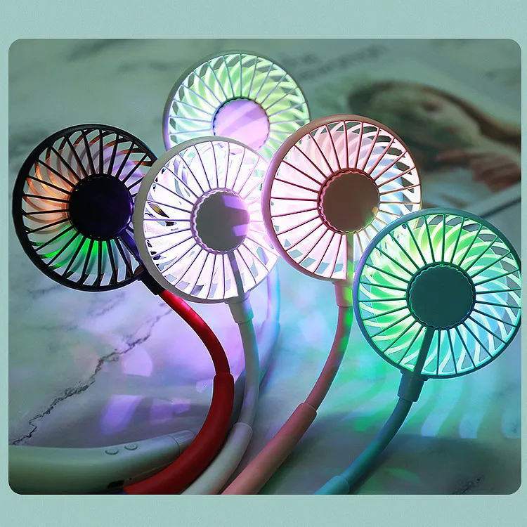 Portable Neck Fan Wireless Electric Fan USB Rechargeable Mini ...