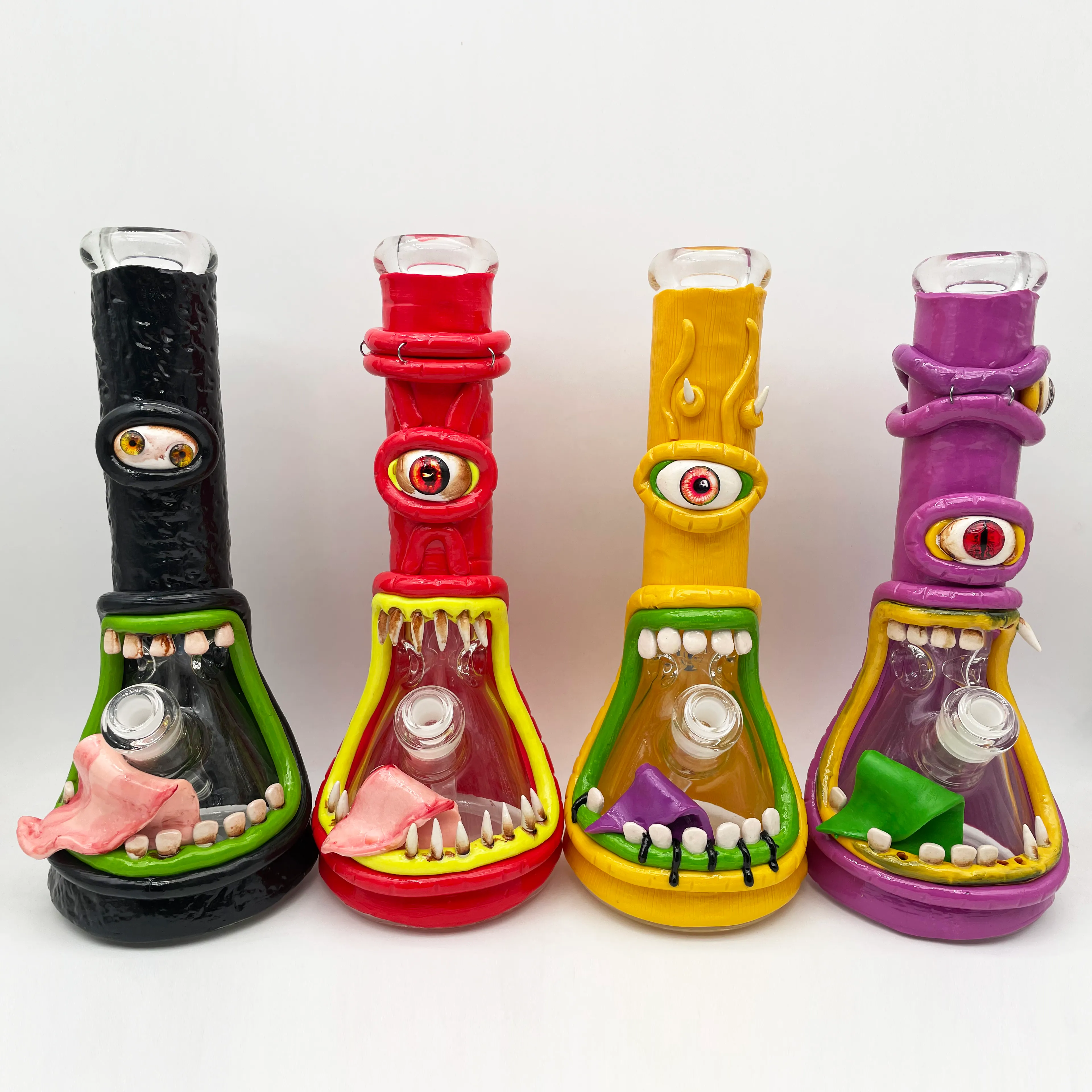 14 Colorful Hand Drawn Glass Bong | Wholesale Adult Water Pipe From ...