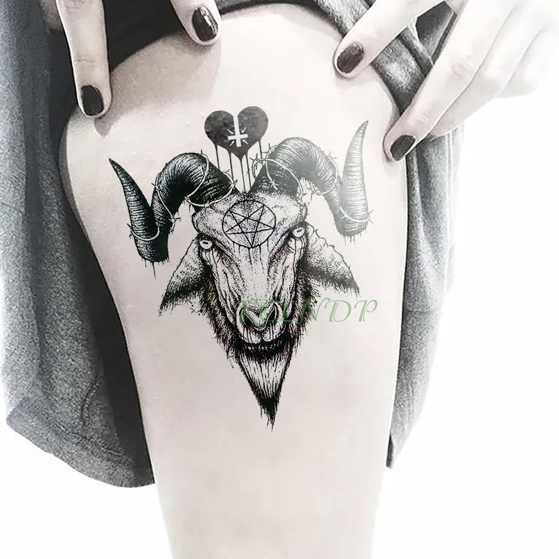 ️Waterproof Goat Sheep Head Fake Tattoo Stickers For Men, Women, Girls ...