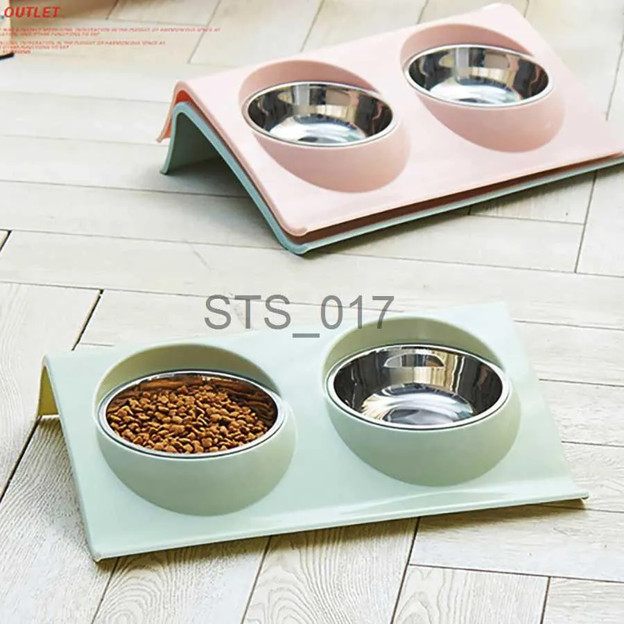 Double Dog Bowls - Stainless Steel Pet Feeding Station for Food & Water ...