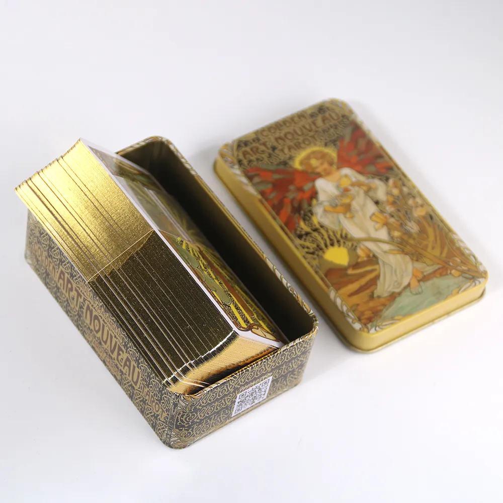 Gilded Nouveau Tarot Cards: Luxurious Metal Box, Beginner's E-Guide ...