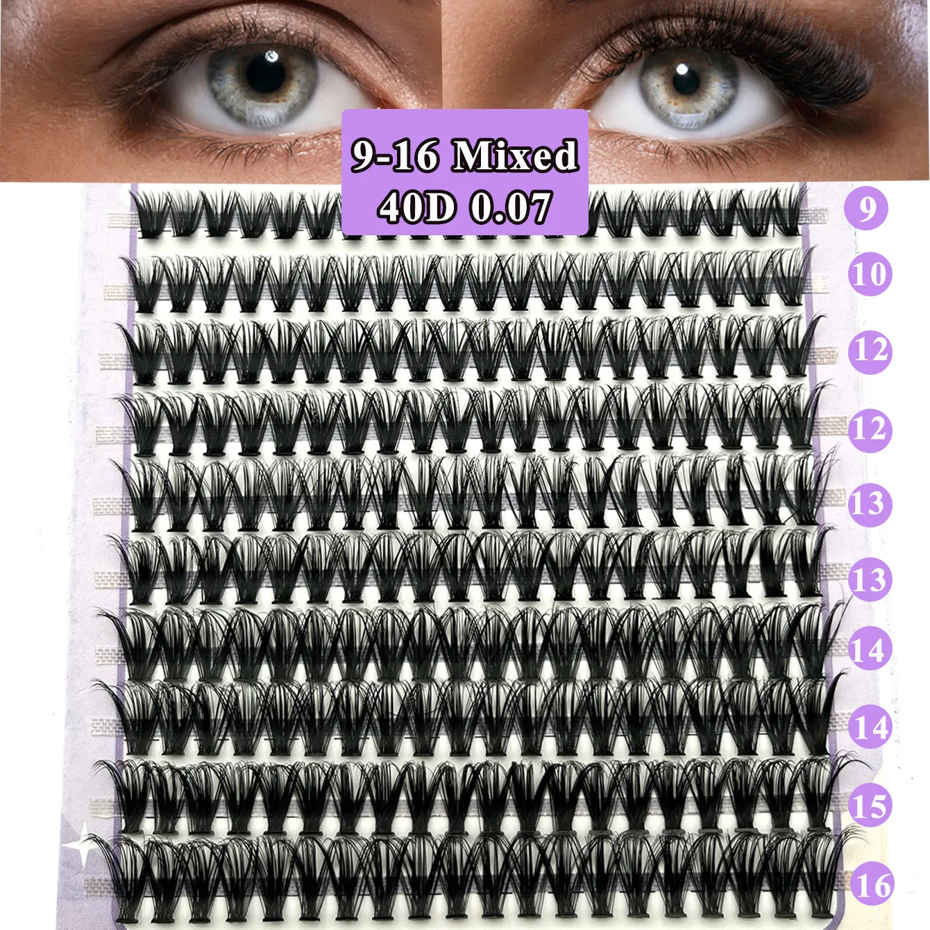 DHgate.com:Mikiwi 200Pcs 40D 916mm Mix D Curl Individual False ...