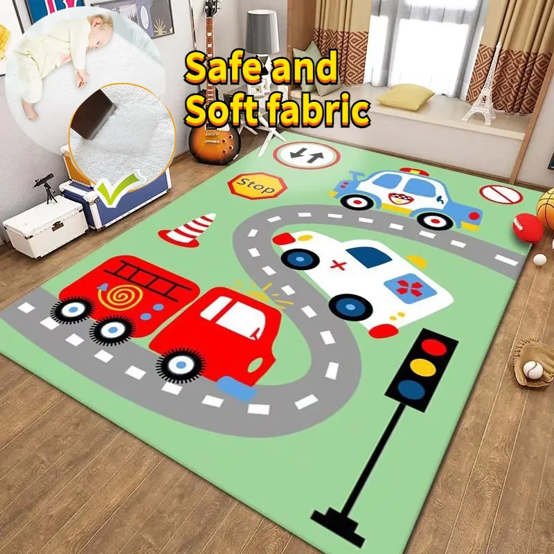 Adorable & Soft Play Mat: Washable Non-Slip Crawling Carpet for ...