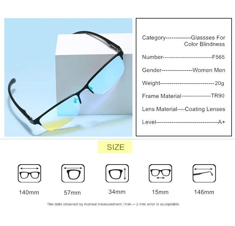 Color Blindness Corrective Sunglasses - Red Green Weakness Glasses, Men ...