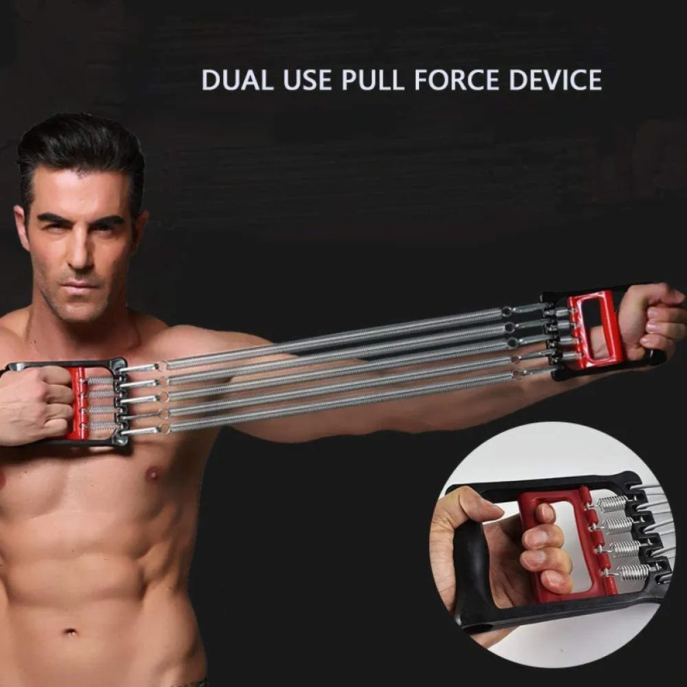 Hand Grippers Chest Expander Hand Gripper 5 Springs Muscle Pulling ...