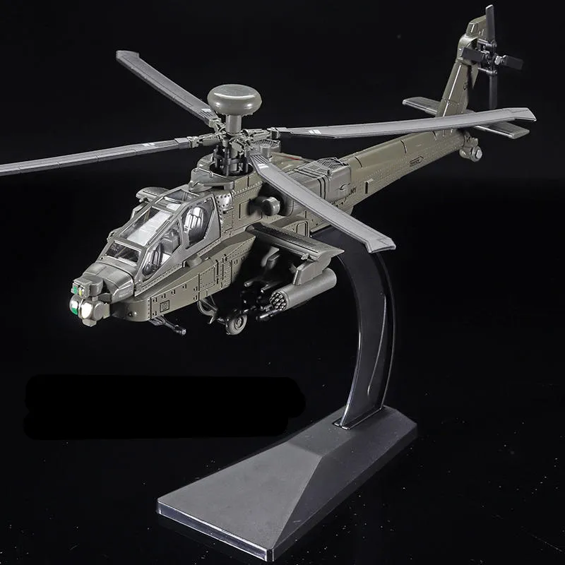 American AH 64 Apache General Alloy Helicopter Model Simulation Metal ...