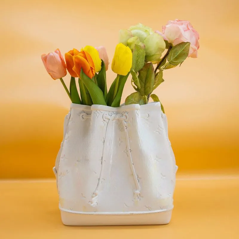 Simple Handbag Vase Creative Flowerpot For Living Room, Entrance, TV ...