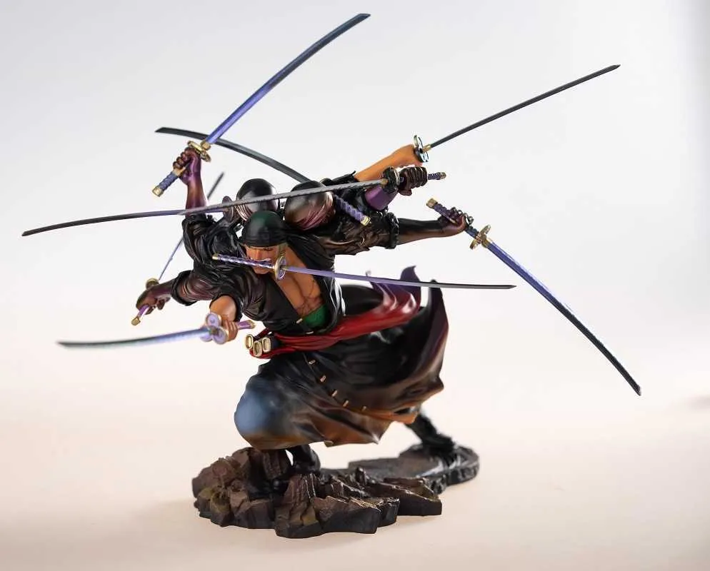 Anime One Piece Roronoa Zoro Action Figure: Wano Country Nine Swords ...