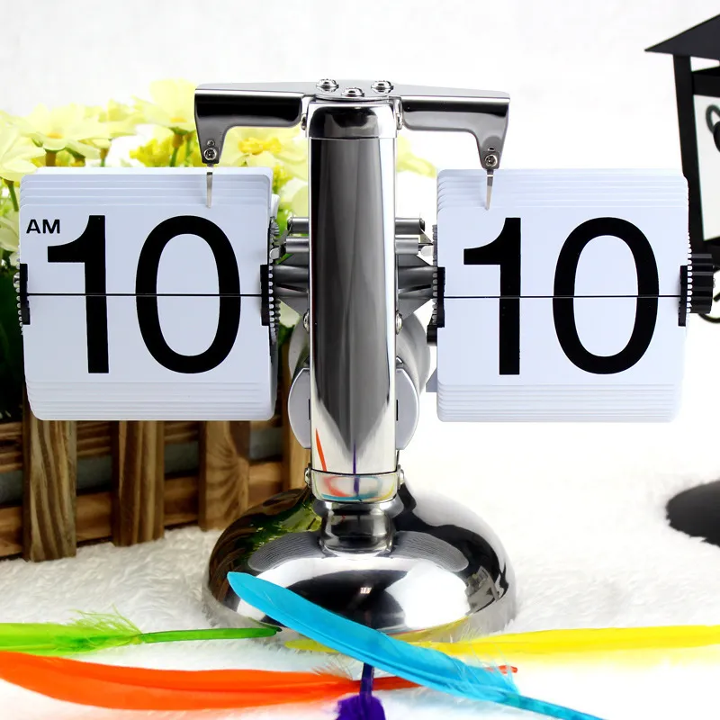 Retro Flip Clock - Unique Table Clock, Auto Flip Digital Desk Clock ...