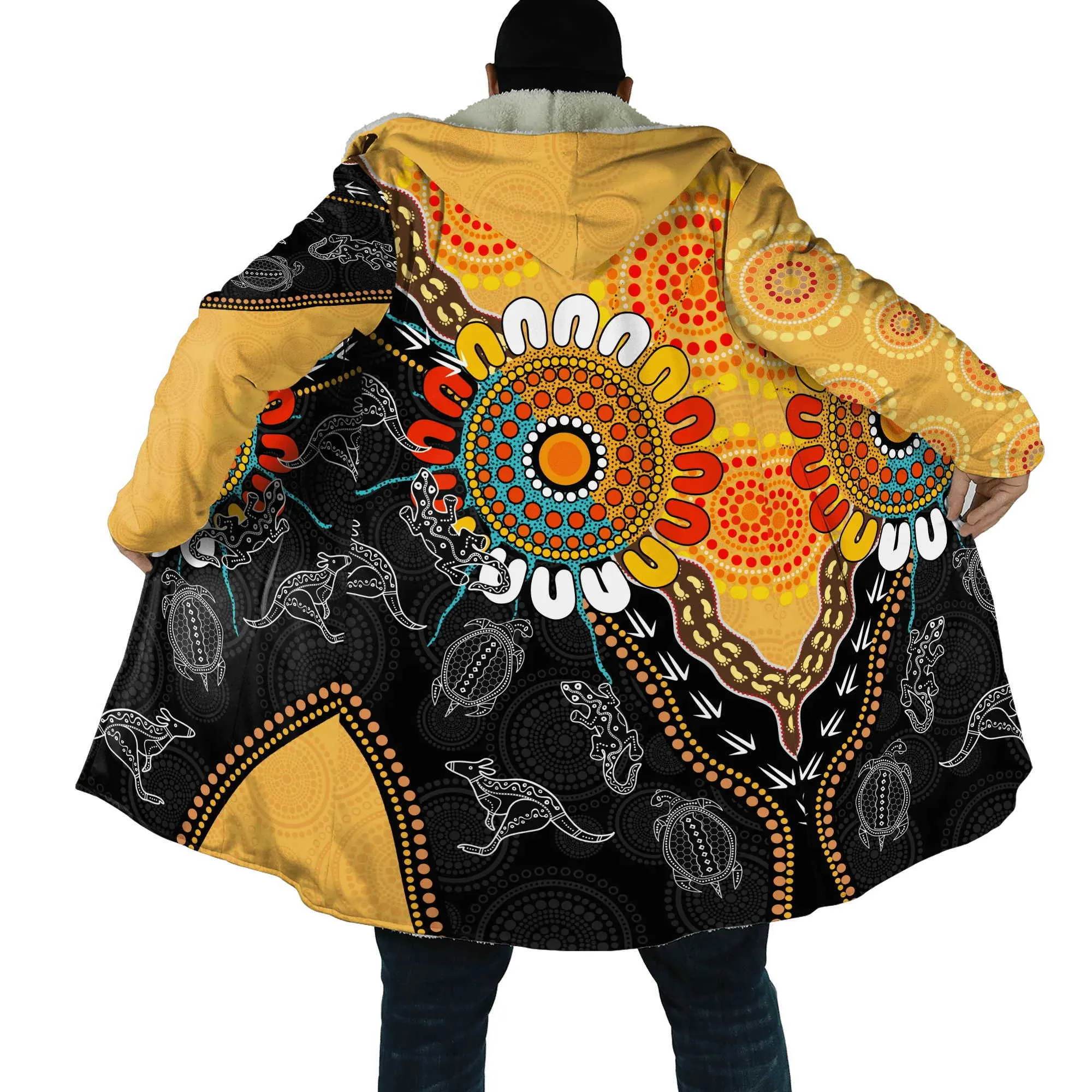Blue Sea Animal Shelter 3D Printed Hooded Cloak For Men Abababai ...