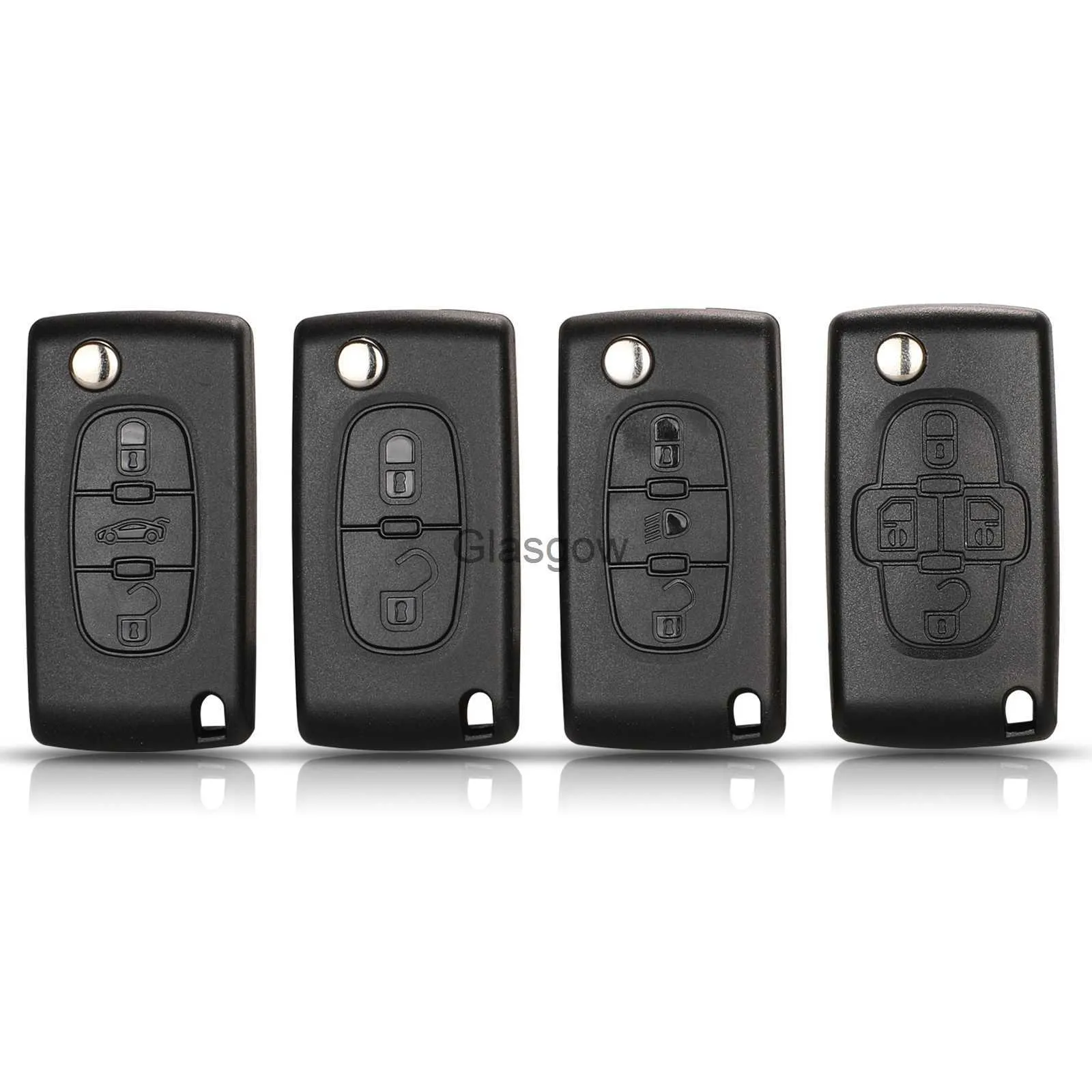 Car Key Jingyuqin 23 Button Flip Fob Car Key Case Shell For Peugeot 207 ...