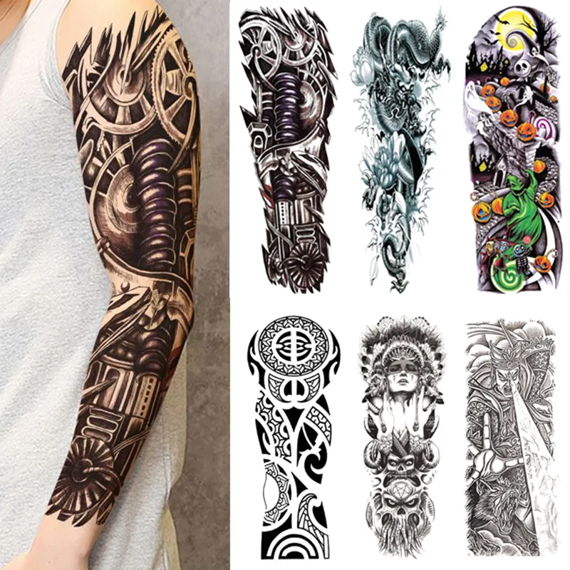 Tatuaje De Esqueleto Para Hombre De Cuerpo Completo Tatuaje Temporal