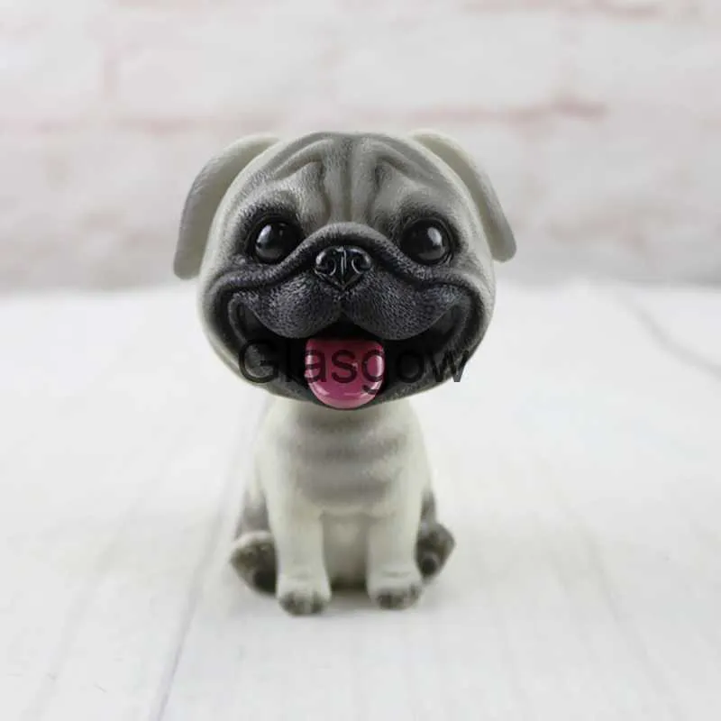 Interior Decorations Pug Bobblehead Car Dashboard Toys Cartoon Puppy ...