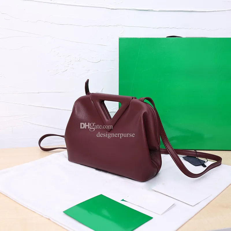 Soft Triangle Tote Bag - Women's Designer Handbag, Solid Color Leather ...