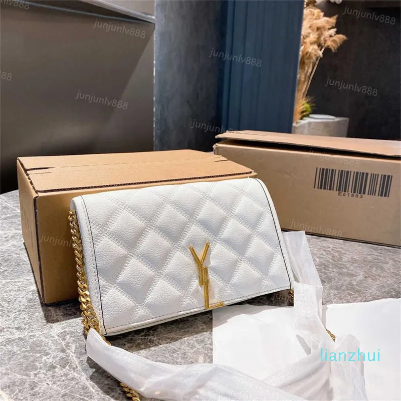 Designer Checkered Leather Handbag For Women Black And Red Luxury Chain ...