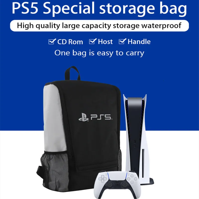 PS5 Controller Storage Bag Portable Travel Backpack Handbag For PS5 ...