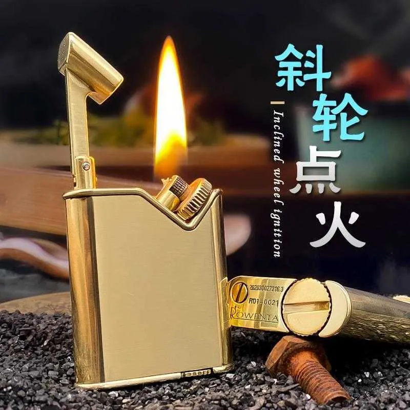Kerosene Lighters Pure Copper Vintage Style With Oblique Wheel And ...