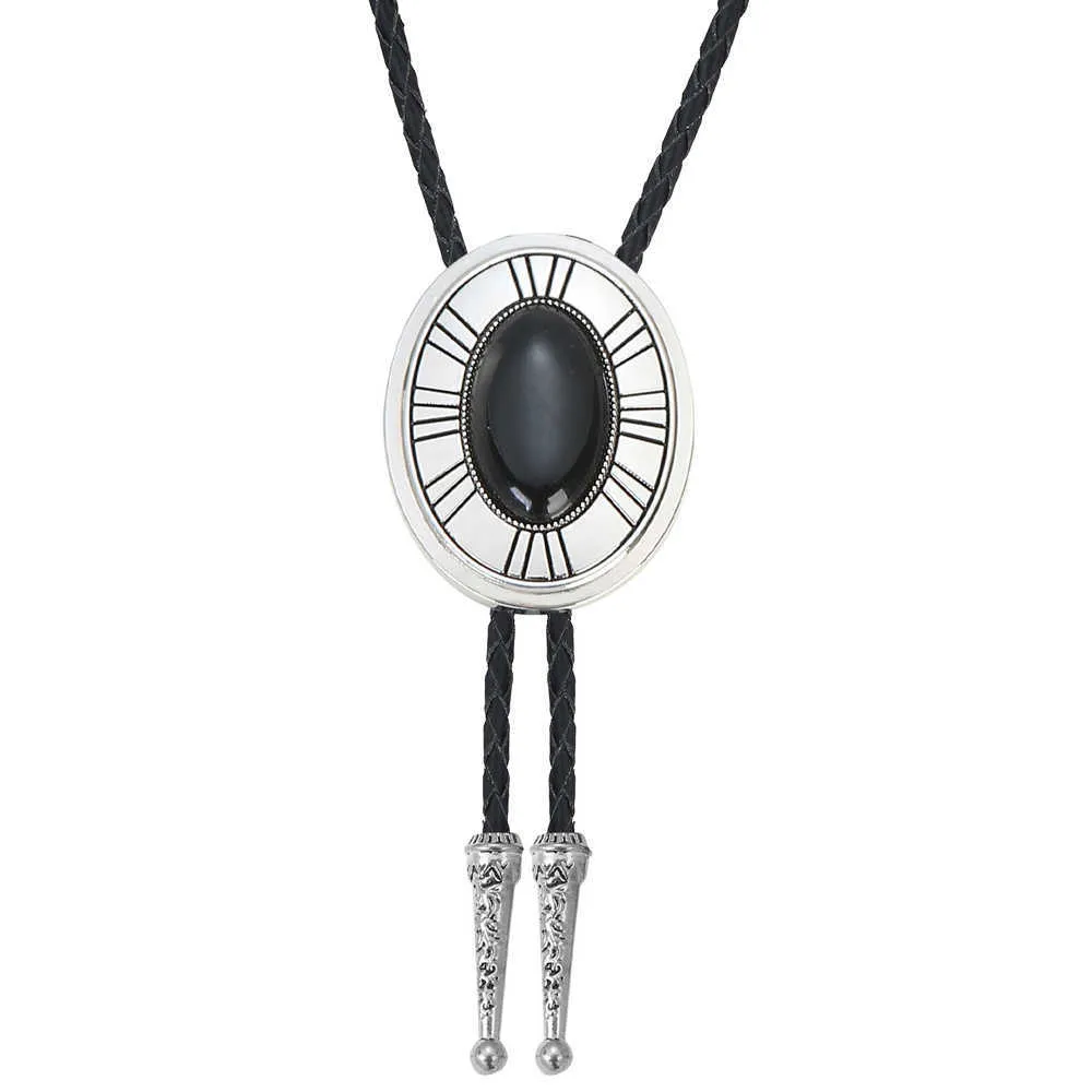 British Style Leather Leather Bolo Necklace For Men And Women Simple ...