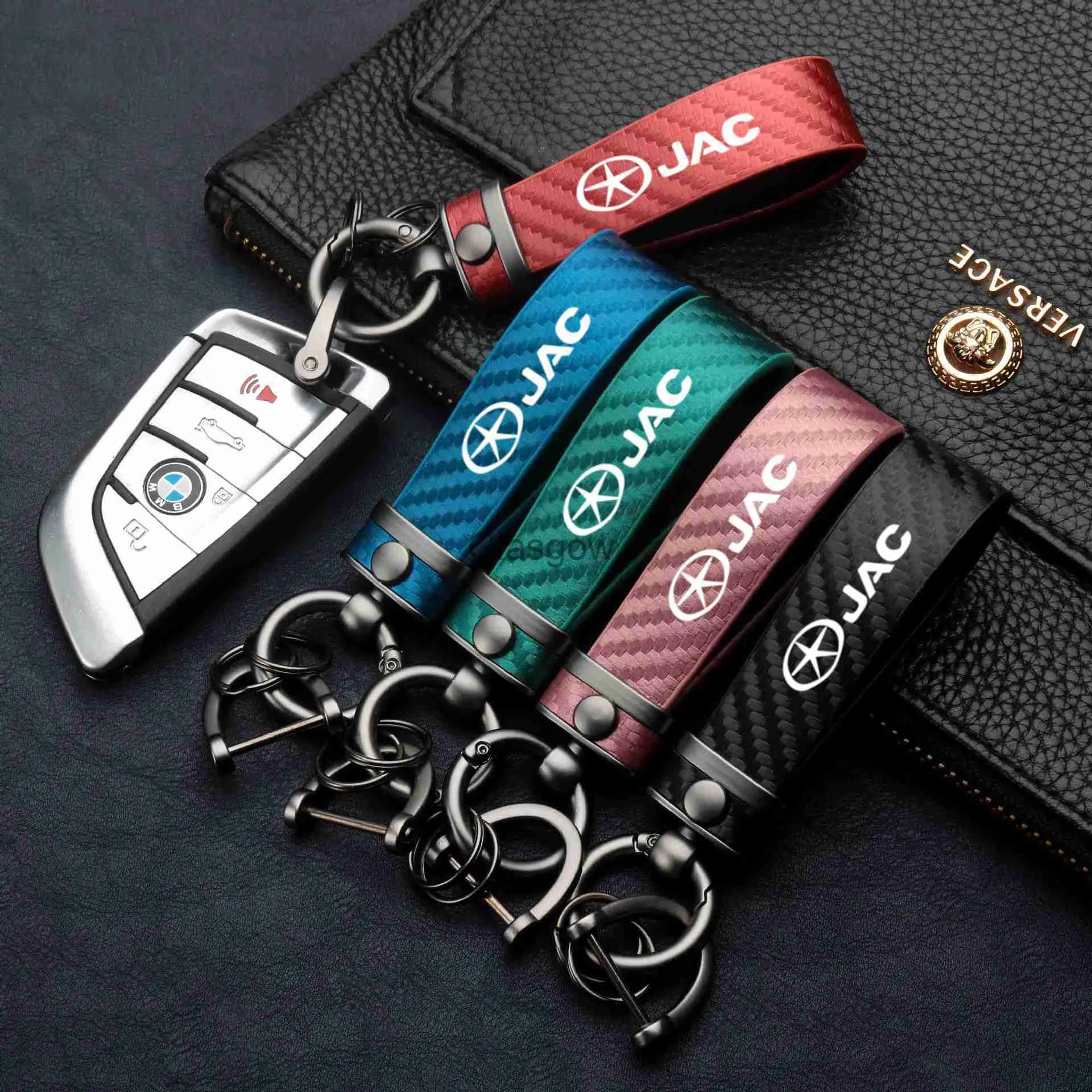 Premium Carbon Fiber Car Keychain for JAC Refine Series - Custom Keyring for J3 J2 S5 A5 J5 J6 ...