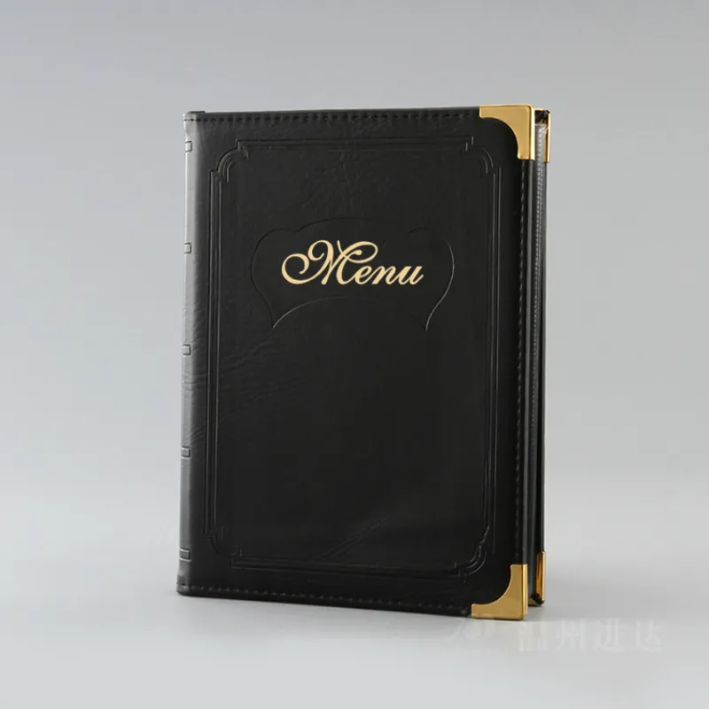 Premium Restaurant Menu Cover - Customizable PVC Recipe Book, Leather ...