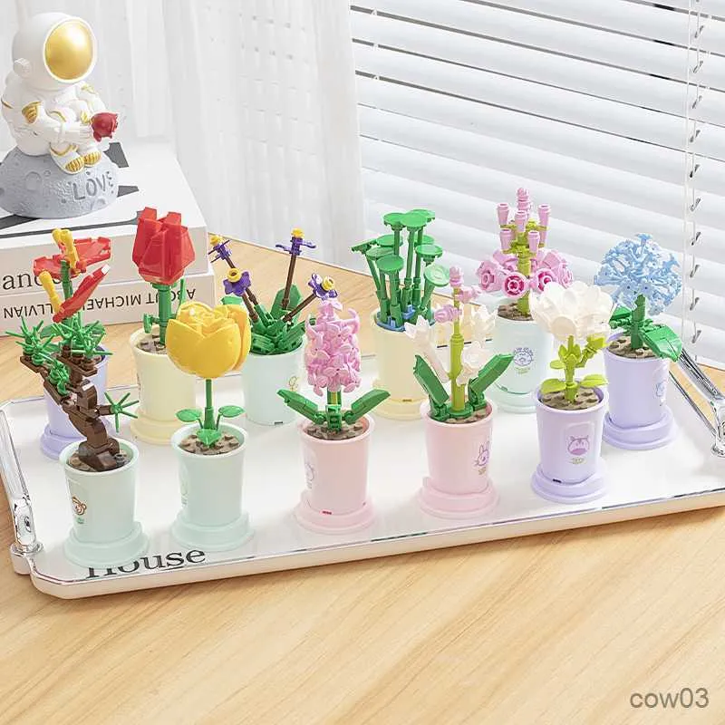 Zodiac Flower Succulent Building Blocks Eternal Bouquet Model For DIY ...