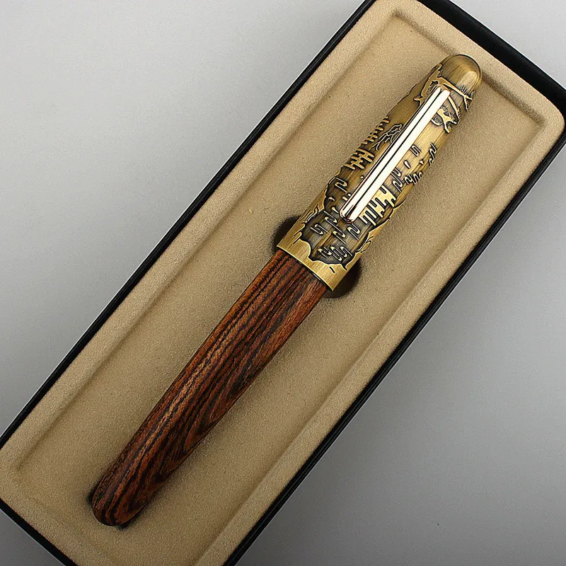 DHgate.com:Exquisite Tiger-Carved Wooden Fountain Pen: Jinhao 9056 with ...