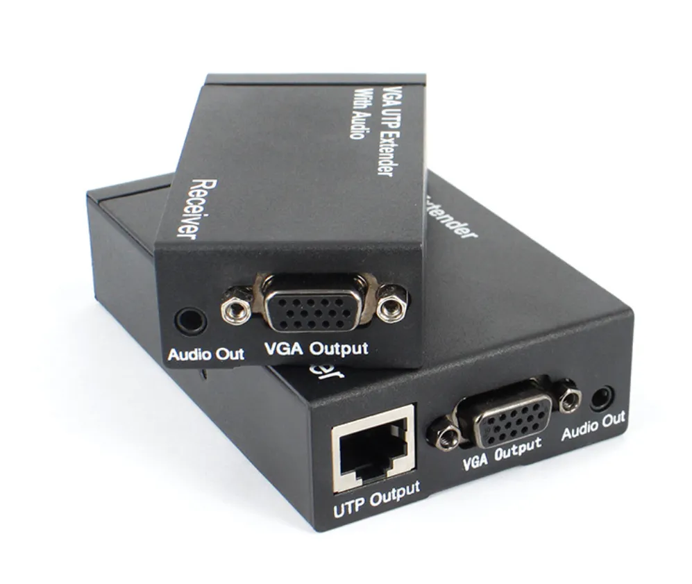 VGA Splitter Dual Monitor: 300M HD 1080P VGA UTP Extender 1x1 Splitter ...